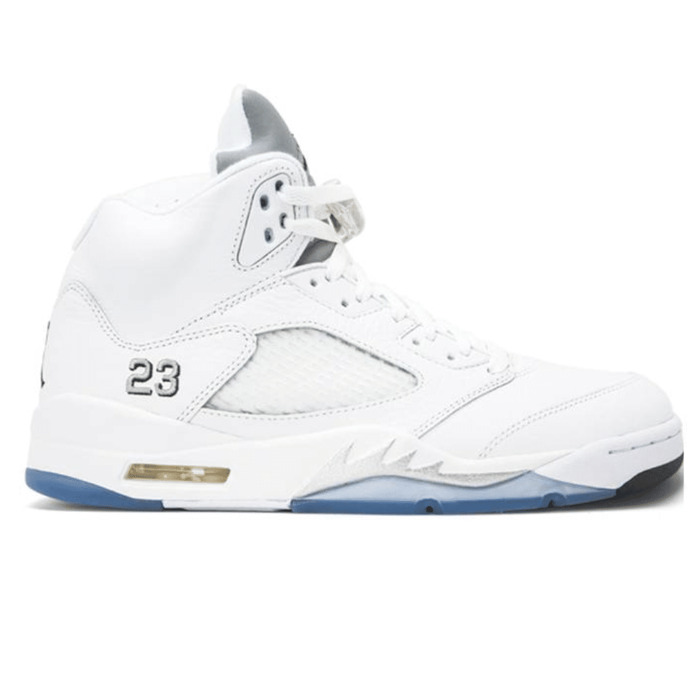 Réplica JORDAN RETRO 5 ‘WHITE METALLIC’ - Voydescalzo